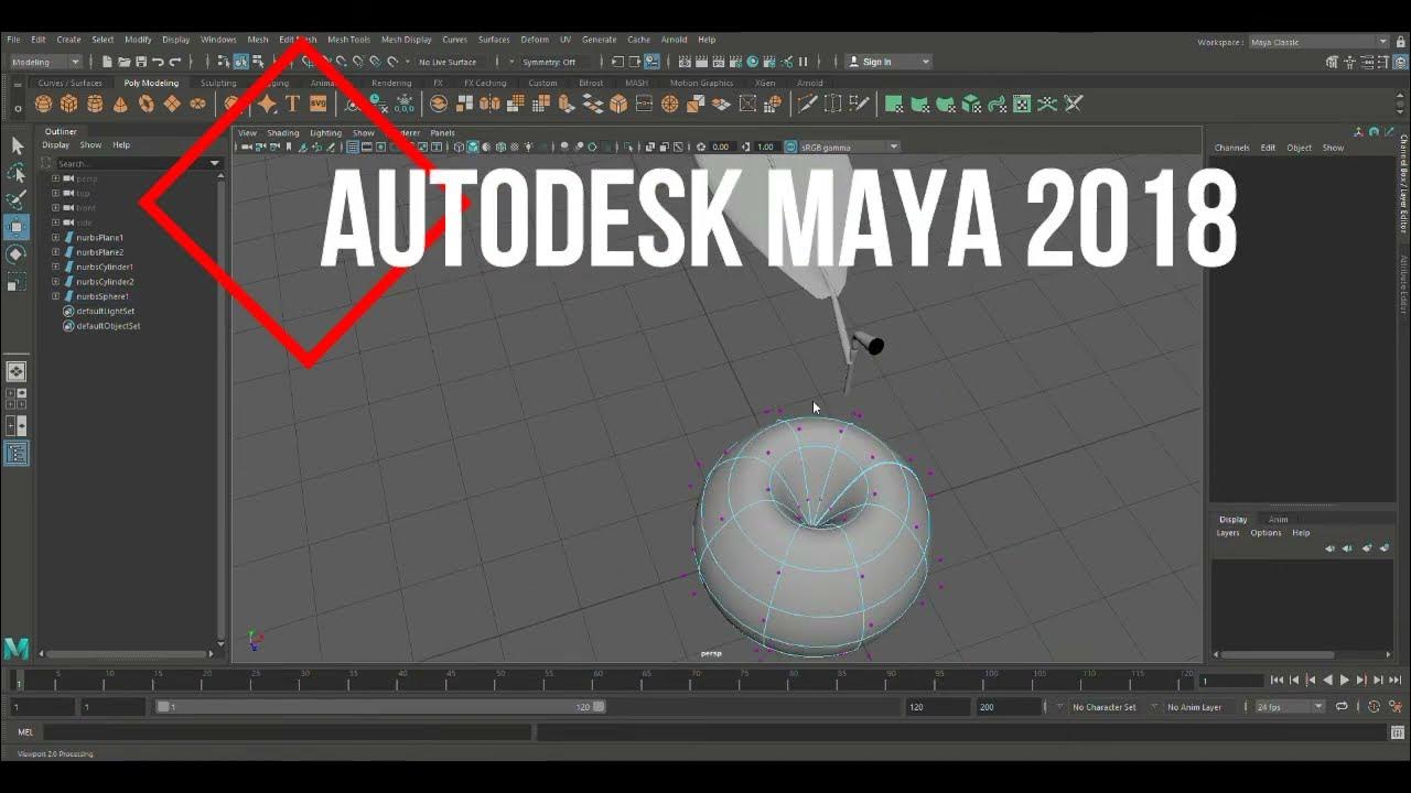 Modelling of Apple in Maya 2018 - YouTube