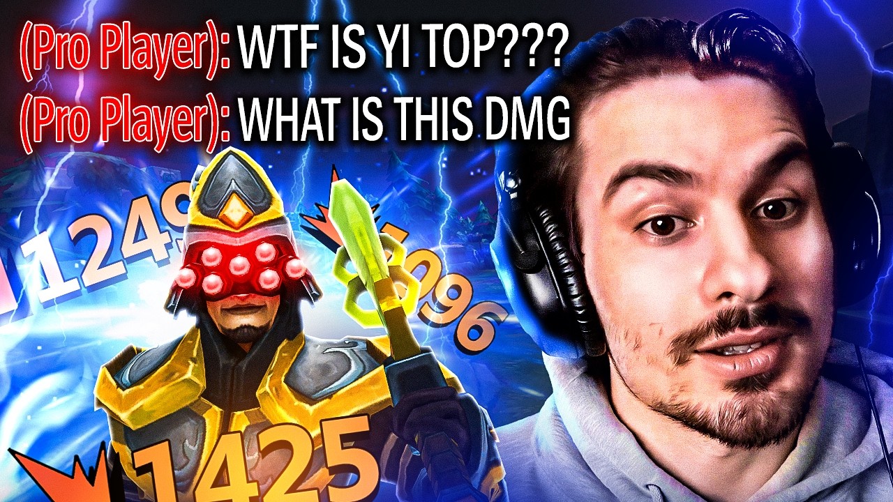 SHOWING PRO PLAYERS THE POWER OF MASTER YI TOP - YouTube