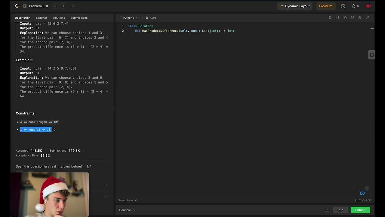 Maximum Product Difference Between Two Pairs 1913 Leetcode Python3 maximum-product-difference-between-two-pairs-1913-leetcode-python3