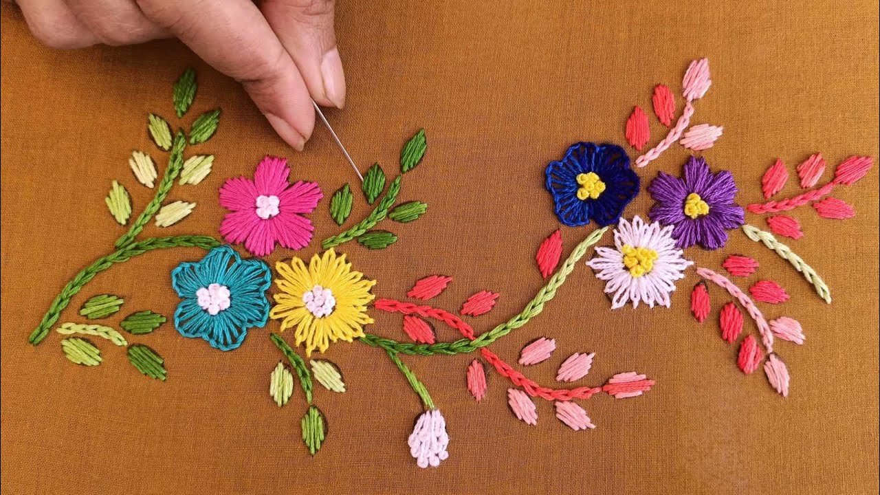 Hand Embroidery ! Hand Embroidery Tutorial How to Create Perfectly ...