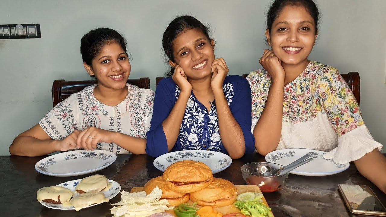 Queen bees | Burger eating challenge😉 - YouTube