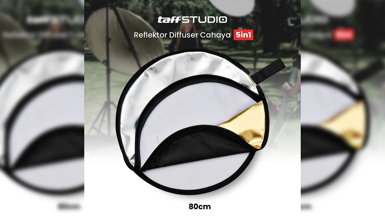 TaffSTUDIO Reflektor Cahaya Fotografi Studio 5in1 Diffuser 80cm ...