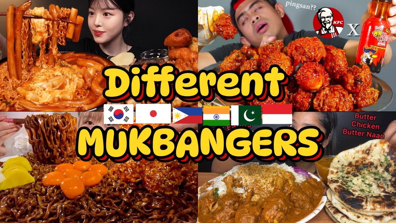 How Different Mukbangers Eat Around the World 🌍😋 - YouTube