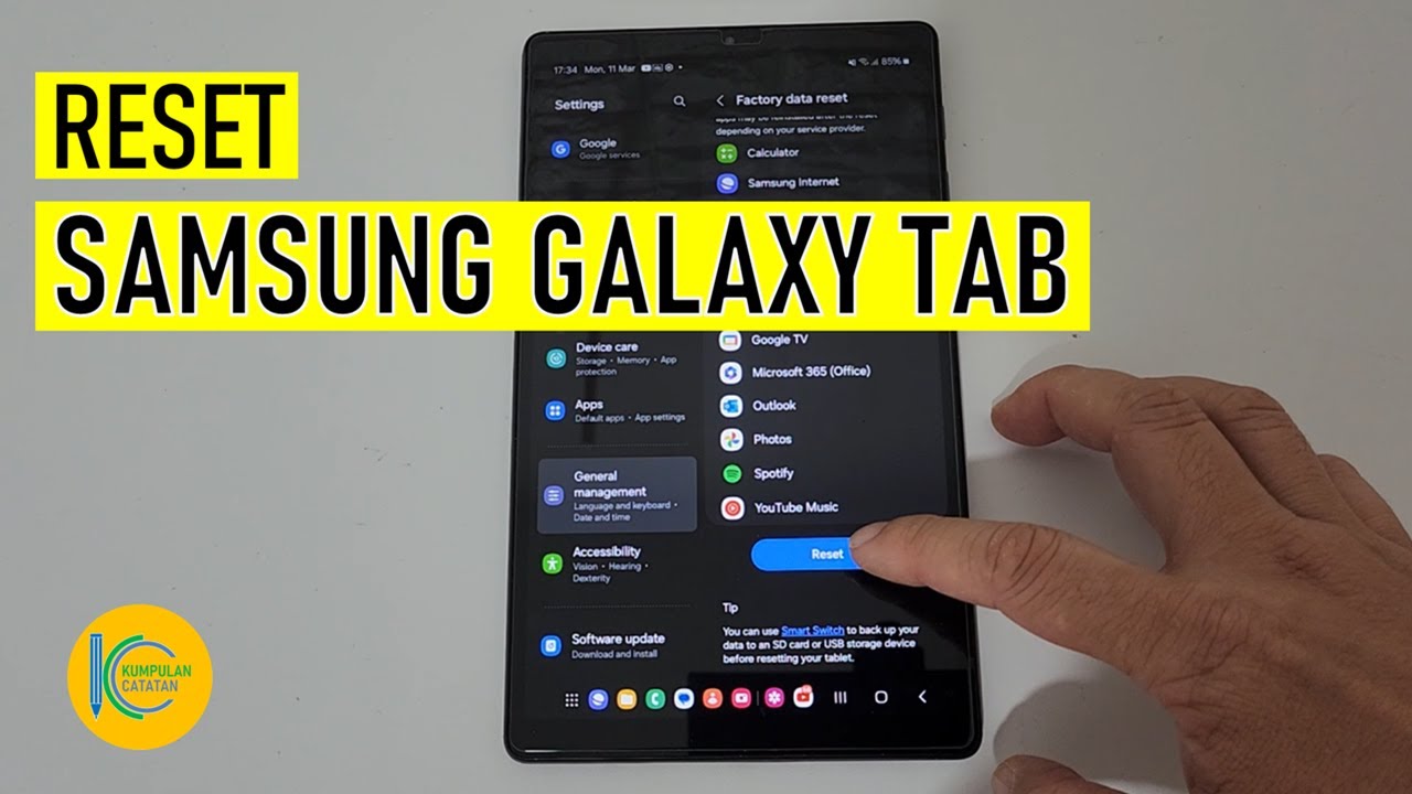 Cara Factory Reset Samsung Galaxy Tab S | Menghapus Semua Data Tablet ...