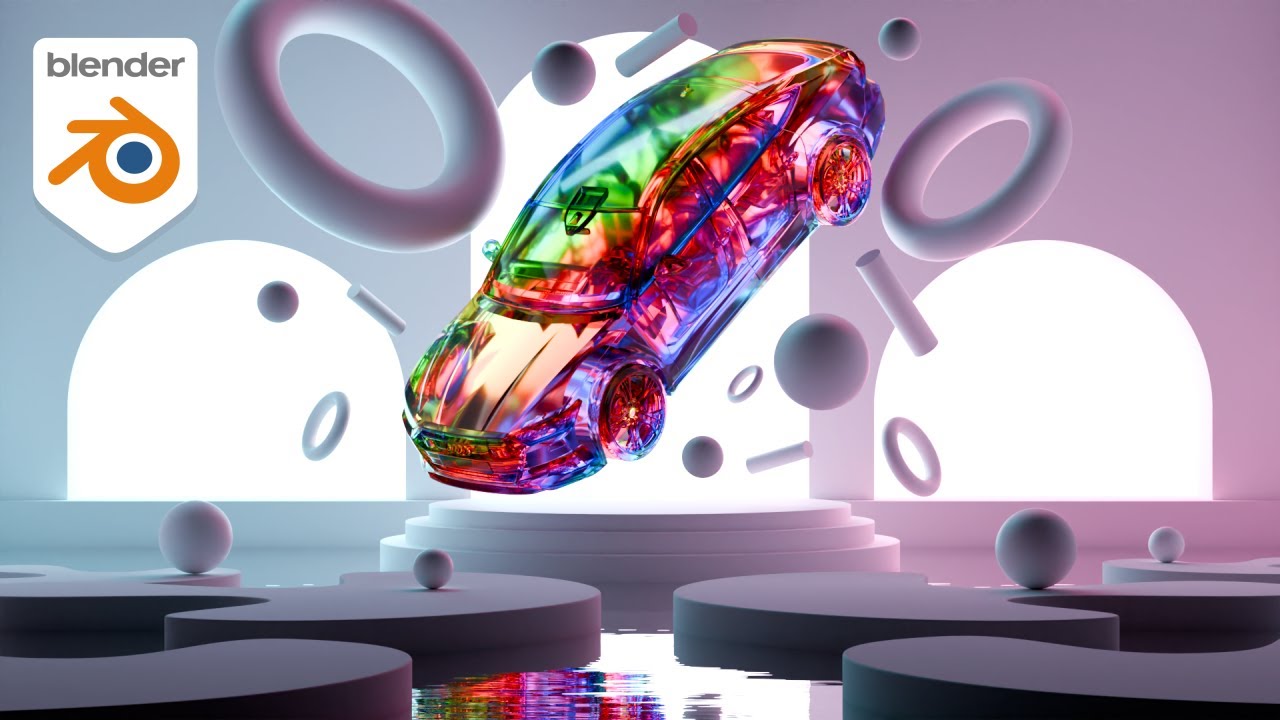Make Modern Abstract Composition In Blender 3D - YouTube