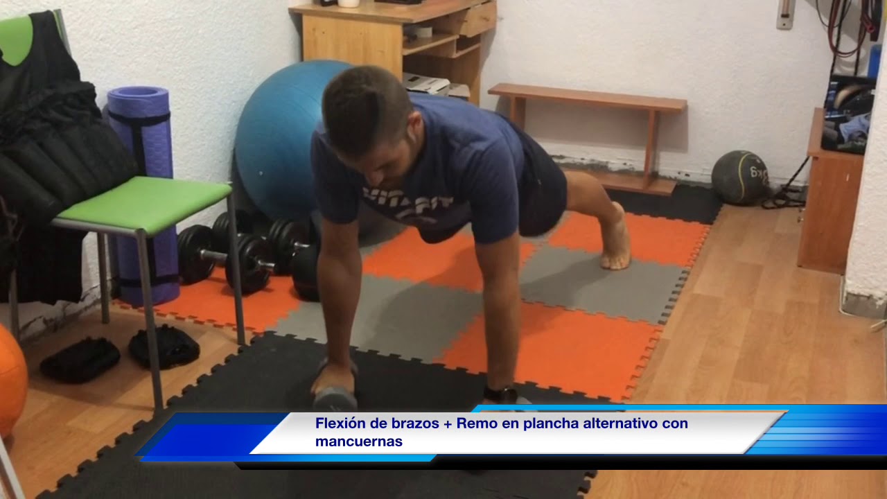 Flexión + Remo en plancha con MC's, alternativo - YouTube