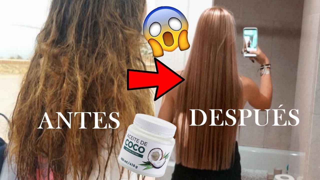 Cómo hidratar el pelo con ACEITE DE COCO DE MERCADONA - YouTube