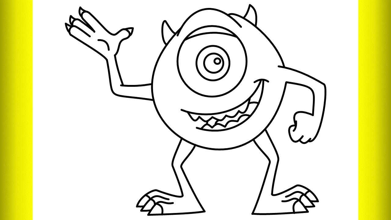 How To Draw Mike Wazowski Step By Step / Drawing Creation / - YouTube