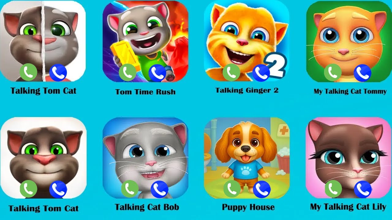 My Talking Cat Lily,Talking Cat Bob,Puppy House,Talking Tom Cat,Tom ...