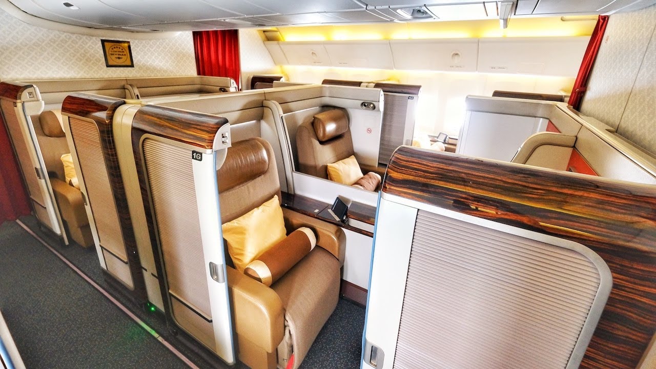 Garuda Indonesia 777 First Class | GA409 Denpasar Bali to Jakarta - YouTube