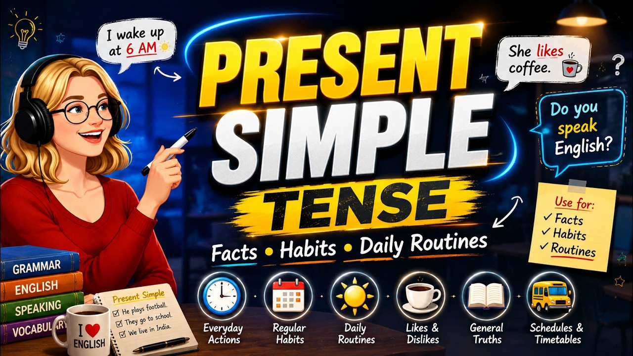 60+ Present Simple Sentences | Learn English Easily! | English Grammar ...