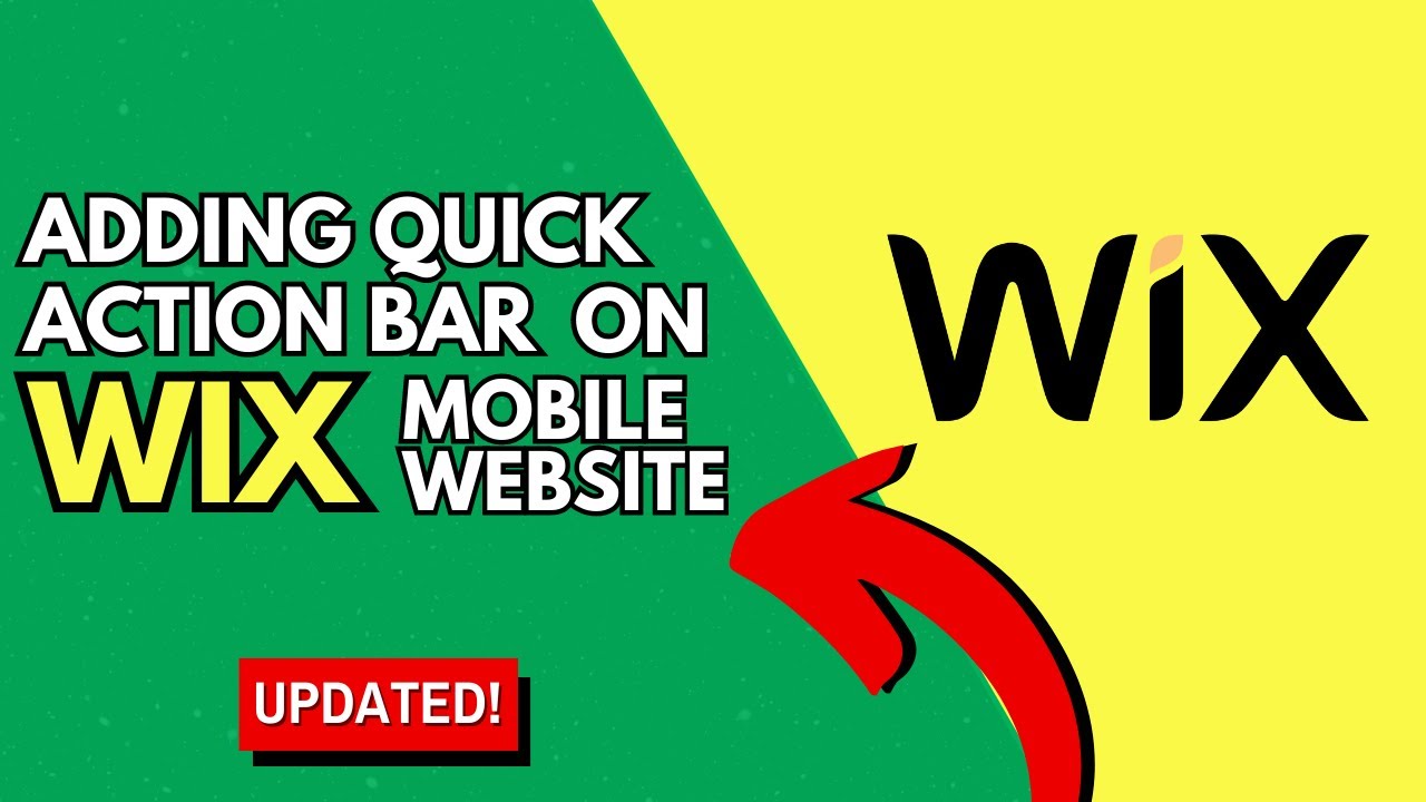 How to Add Quick Action Bar on Your Wix Mobile Website - YouTube