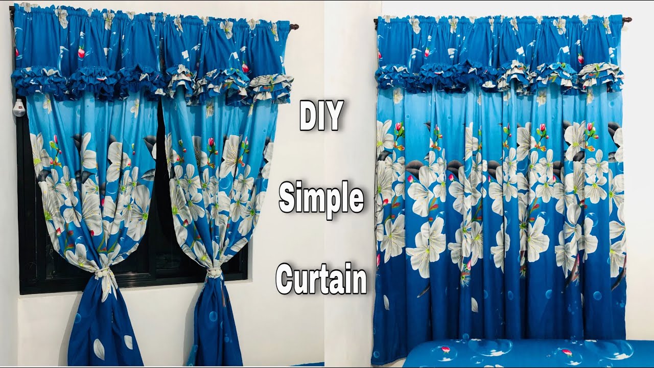 DIY Curtain | Simple Way Of Making Curtain | Step by Step Tutorial ...