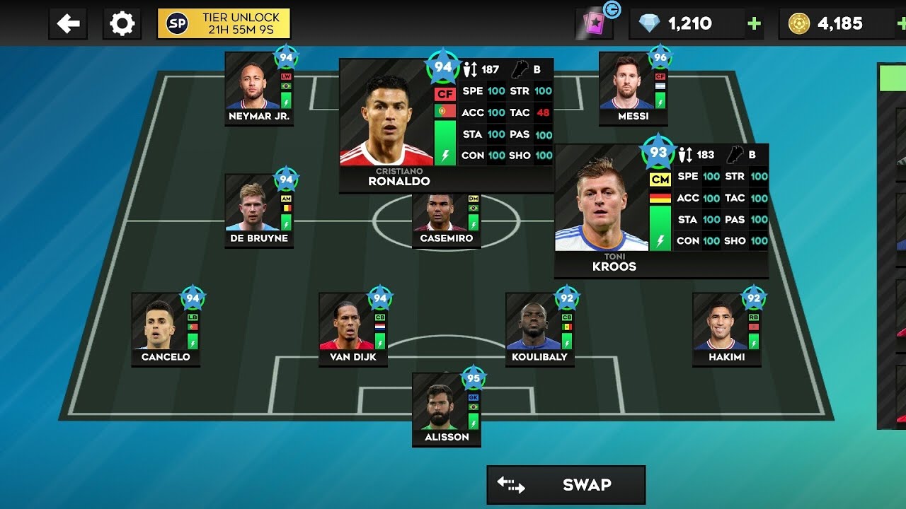 DLS23 || Nâng cấp max RONALDO + TONI KROOS trong Dream League Soccer ...