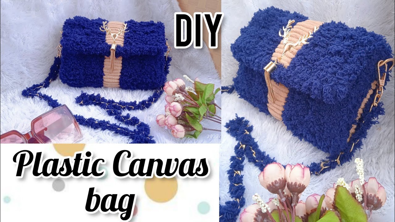 Diy || Tas dari Kanvas Plastik | Plastic canvas Bag - YouTube