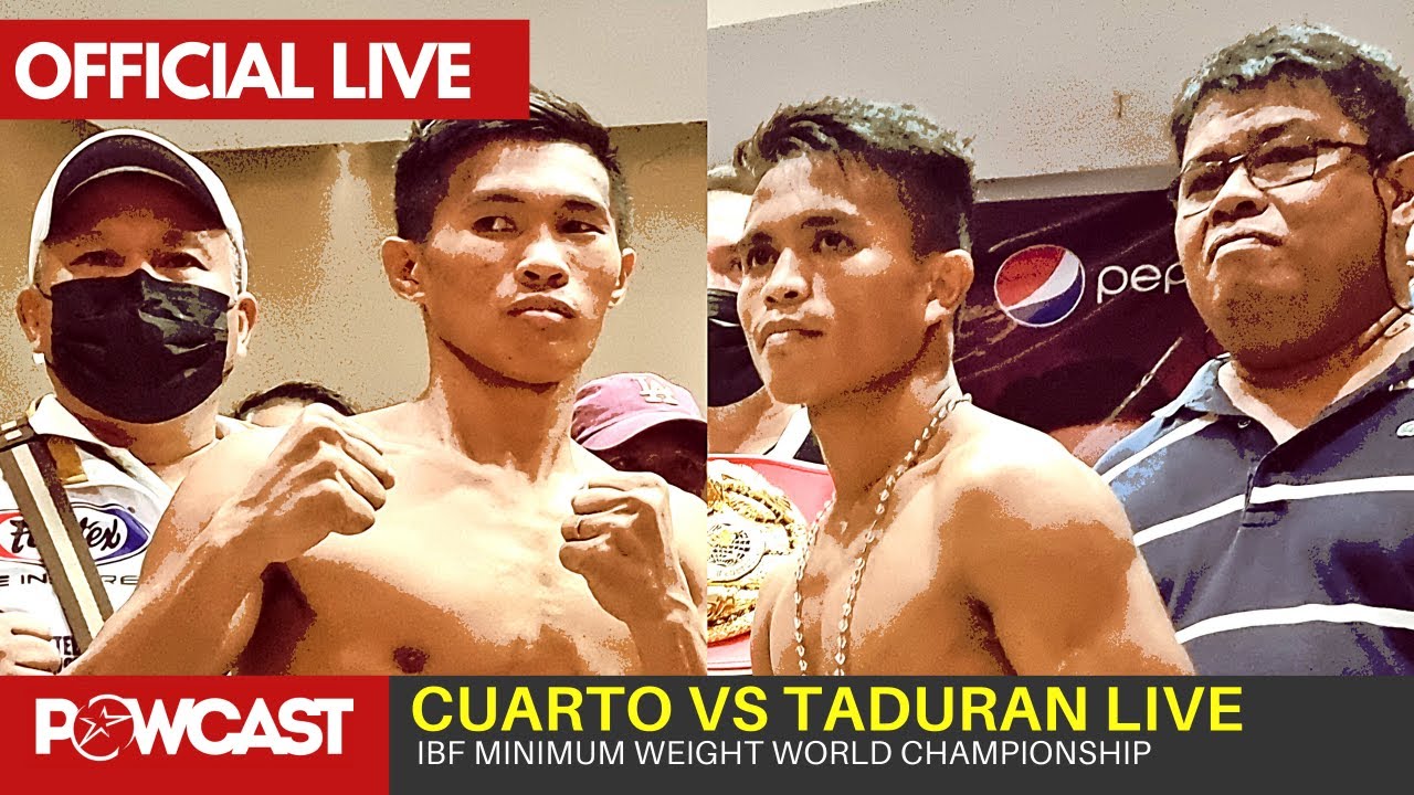 TADURAN vs CUARTO LIVE BOXING OFFICIAL - YouTube