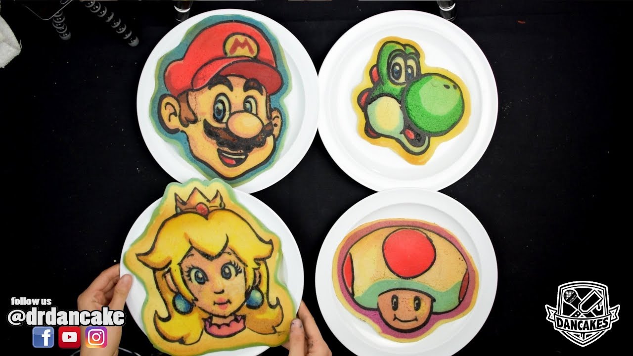 Super Mario Bros Pancake Art (Part 1) - YouTube