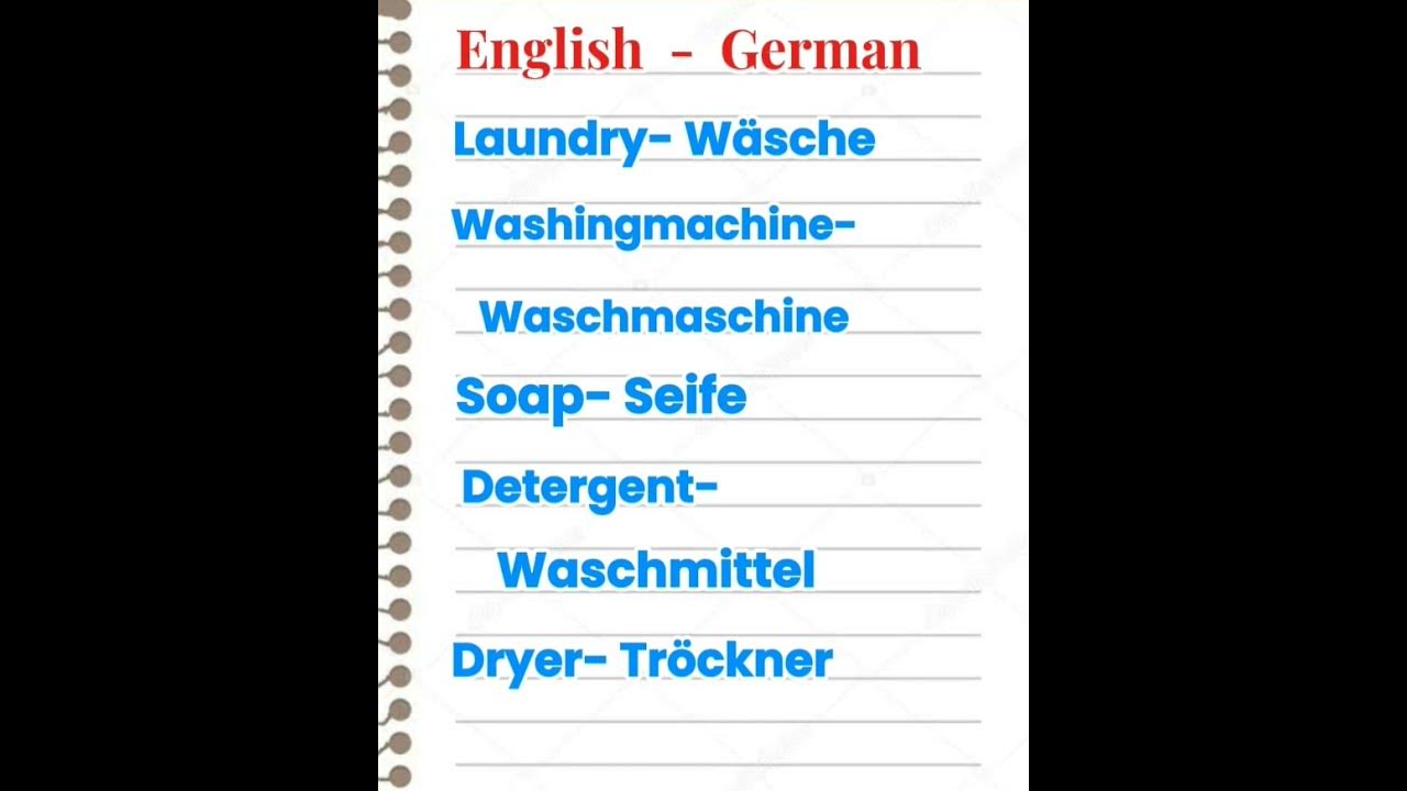 Laundry in German, Washing day vocabularies in #german #germanlearning ...