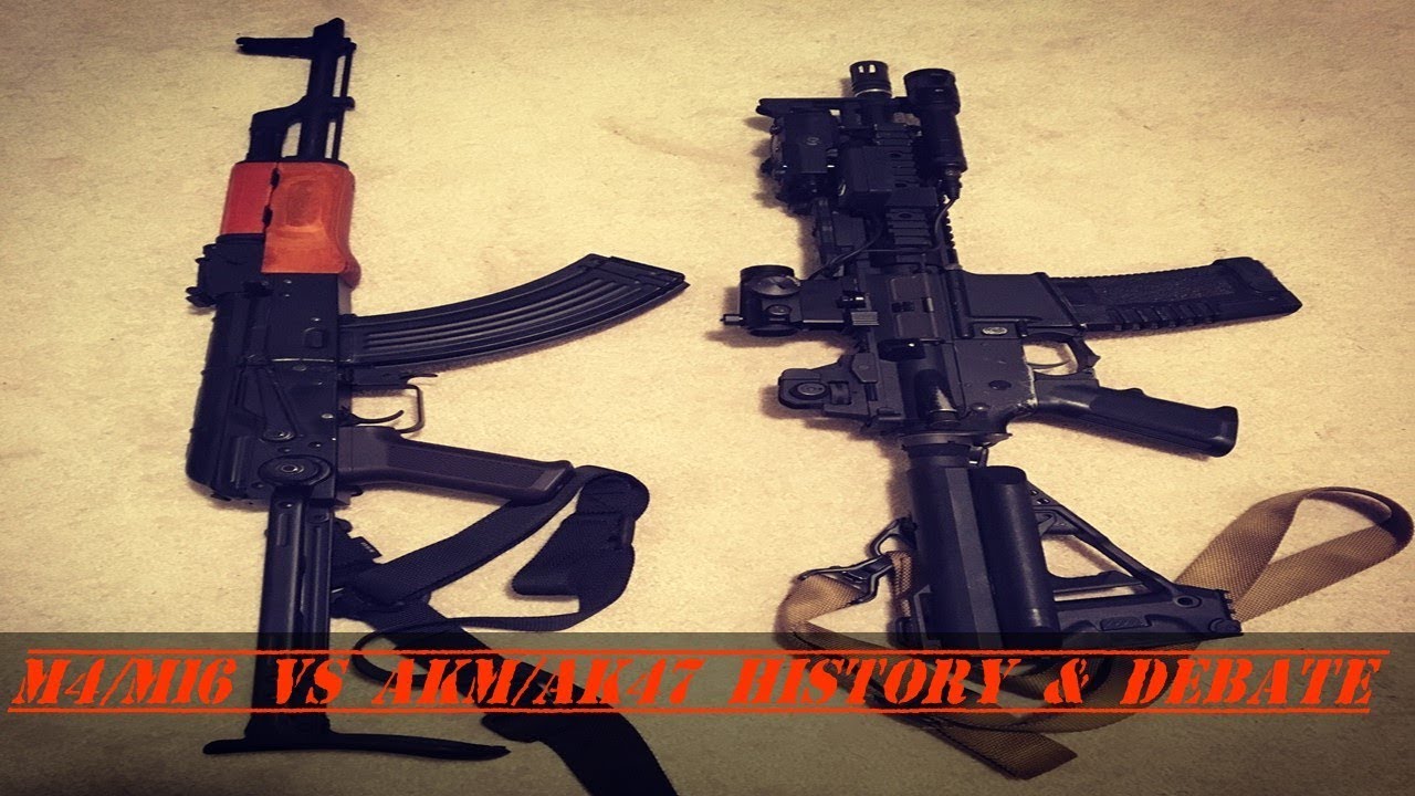 M4/M16 vs. AKM/AK47|History & Review (Airsoft) - YouTube