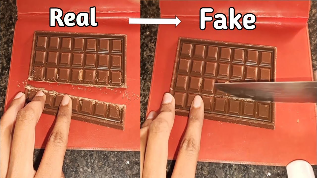 chocolate cutting hack | chocolate slice cutting new trick - YouTube