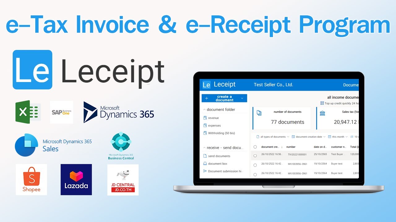 Introduction to Leceipt (e-Tax Invoice & e-Receipt issuing program). - YouTube