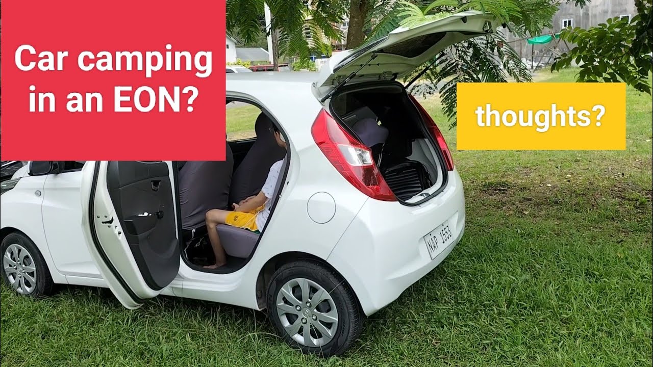 Car camping on a Hyundai eon? - YouTube