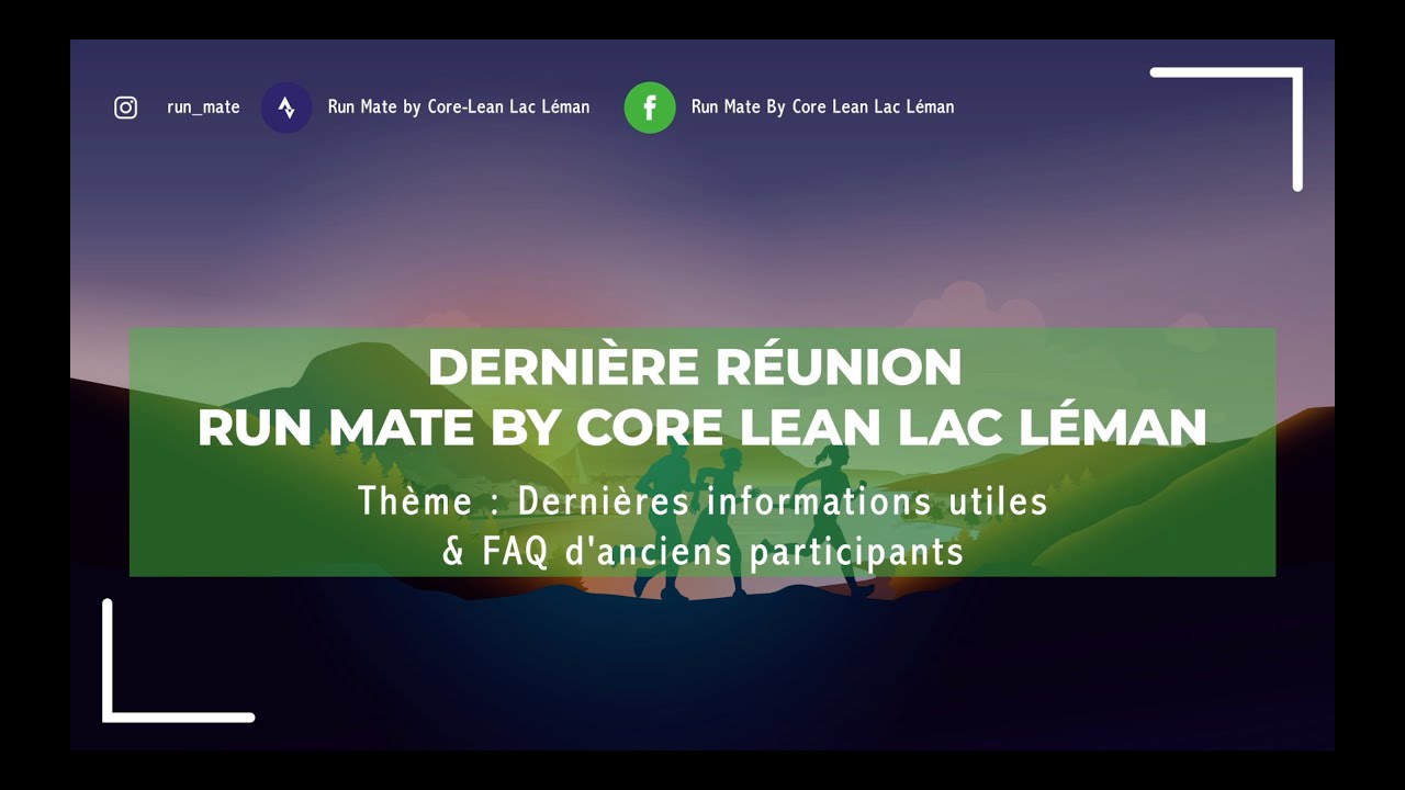 Dernière réunion Run Mate by Core Lean 2023 - Dernières informations ...