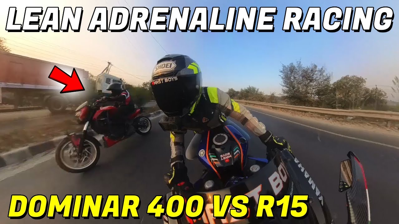 Lean Adrenaline Racing😱 | Dominar VS R15😍 | Mast boys | #trending # ...