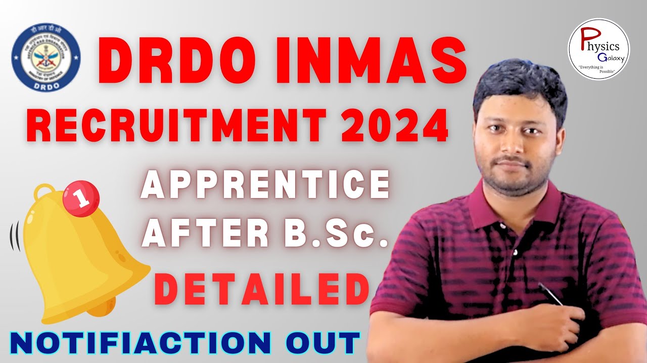 DRDO INMAS Requirement 2024|DRDO Apprentice 2024|DRDO Vaccancy ...