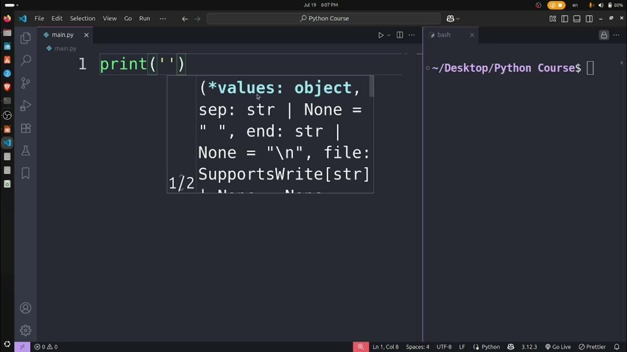 1Write Your First Python Code: Hello World! | Python Tutorial for Beginners - YouTube