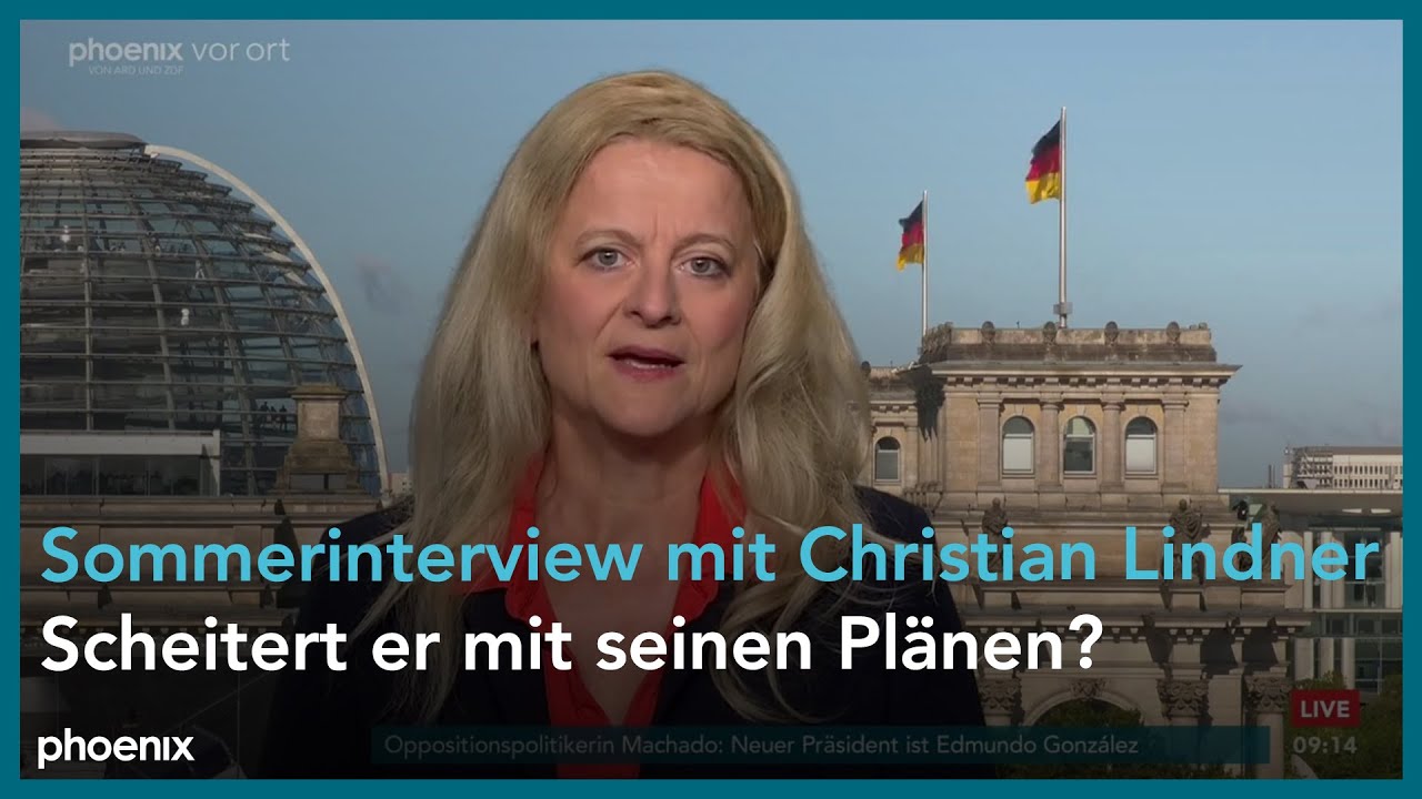 phoenix nachgefragt mit Kristina Dunz u.a. zum Sommerinterview mit ...