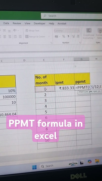 How to use ppmt formula in excel #exceltricks #excel #tricks #shortvideo #shorts @ictcomputers ...