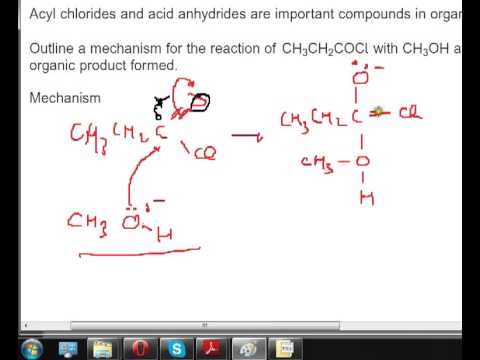 Making It Easy:mechanism for Acyl chloride and alcohol reaction - YouTube