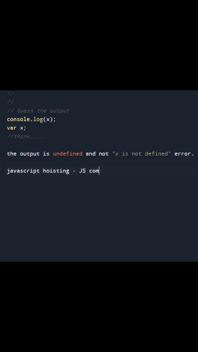 Guess the output || Javascript Hoisting || Javascript Interview Question #javascript #shorts # ...