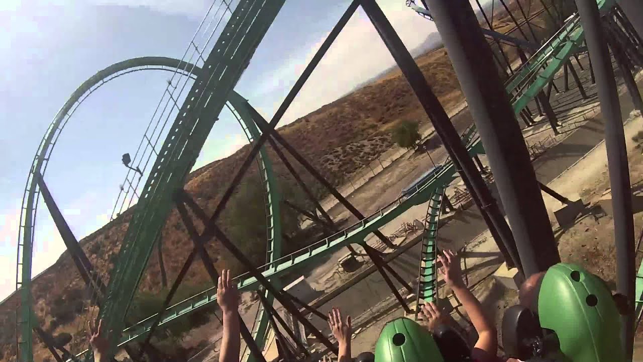 Riddlers Revenge Roller Coaster POV - YouTube