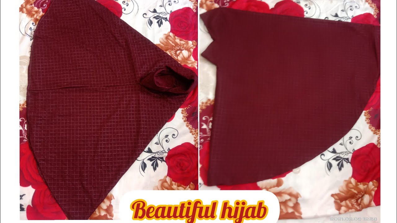 How to make Hijab Cutting and Stitching Easy to make step by step - YouTube