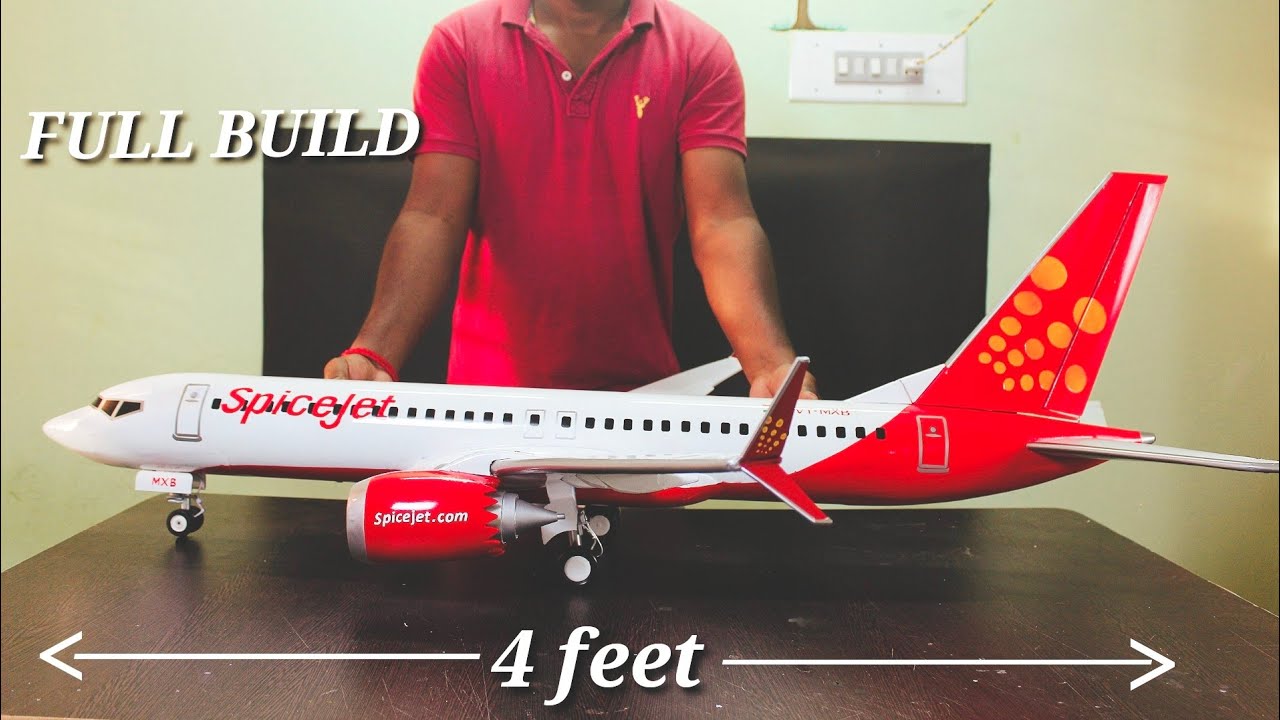 spicejet b737max model aircraft..pvc crafts, home made project - YouTube