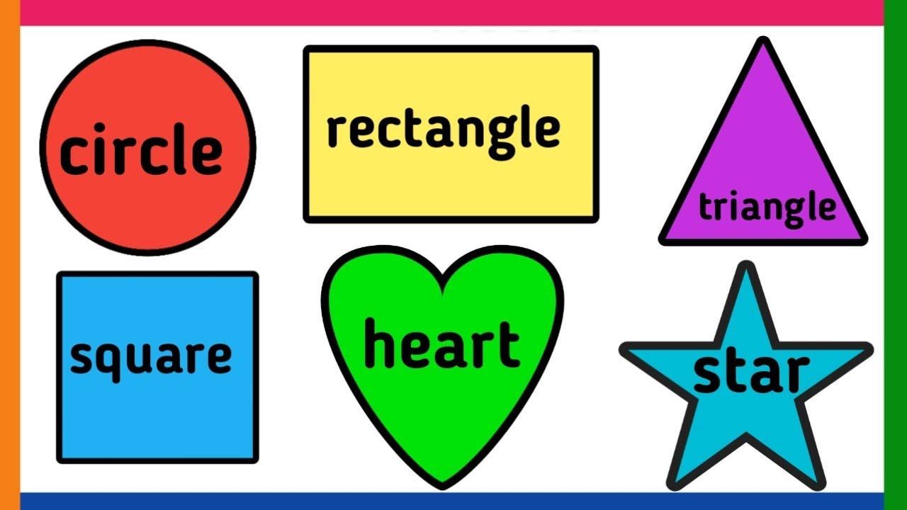 Shapes name |shapes for kids| shapes and colors| shapes name with ...