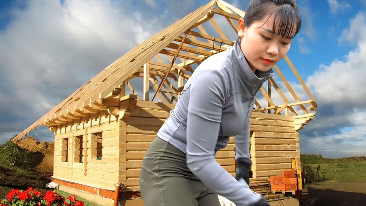 Building the Most Beautiful House - Full Process of a Girl Building a ...