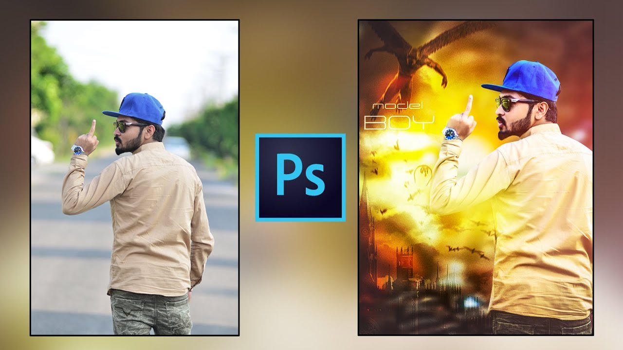 Photoshop CC Tutorial | Photo Manipulation Change Background - YouTube