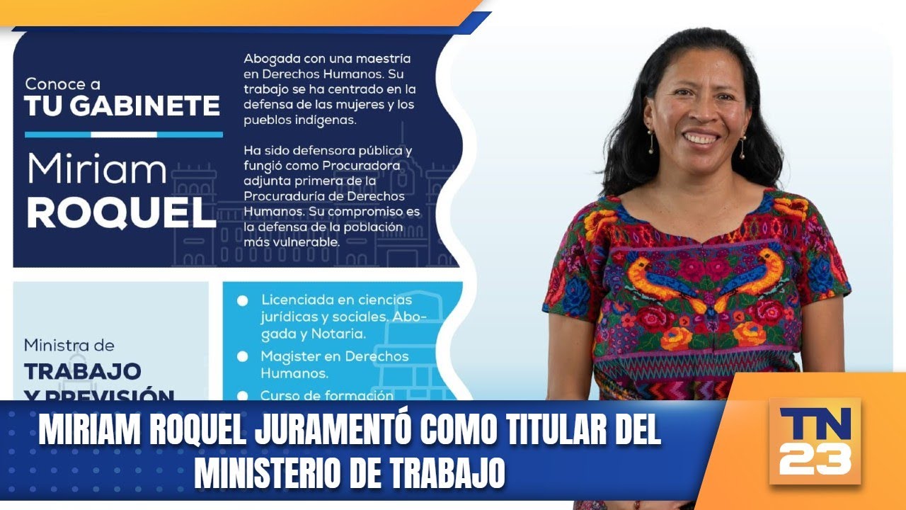 Miriam Roquel juramentó como titular del Ministerio de Trabajo - YouTube