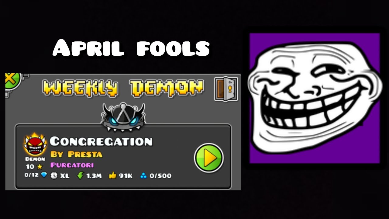 April fools day | Geometry Dash - YouTube