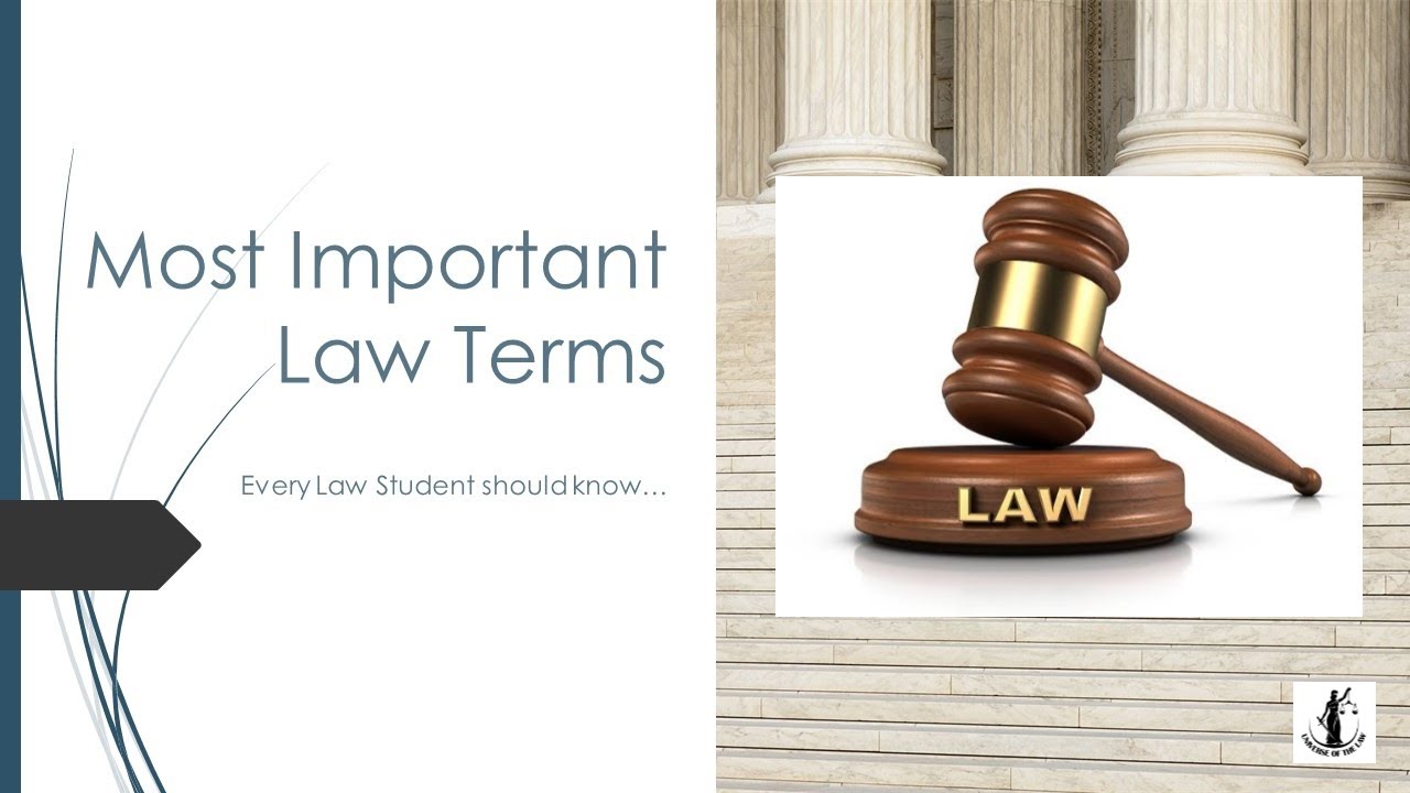 What are some common legal terms || Important and Basic Law Terms - YouTube