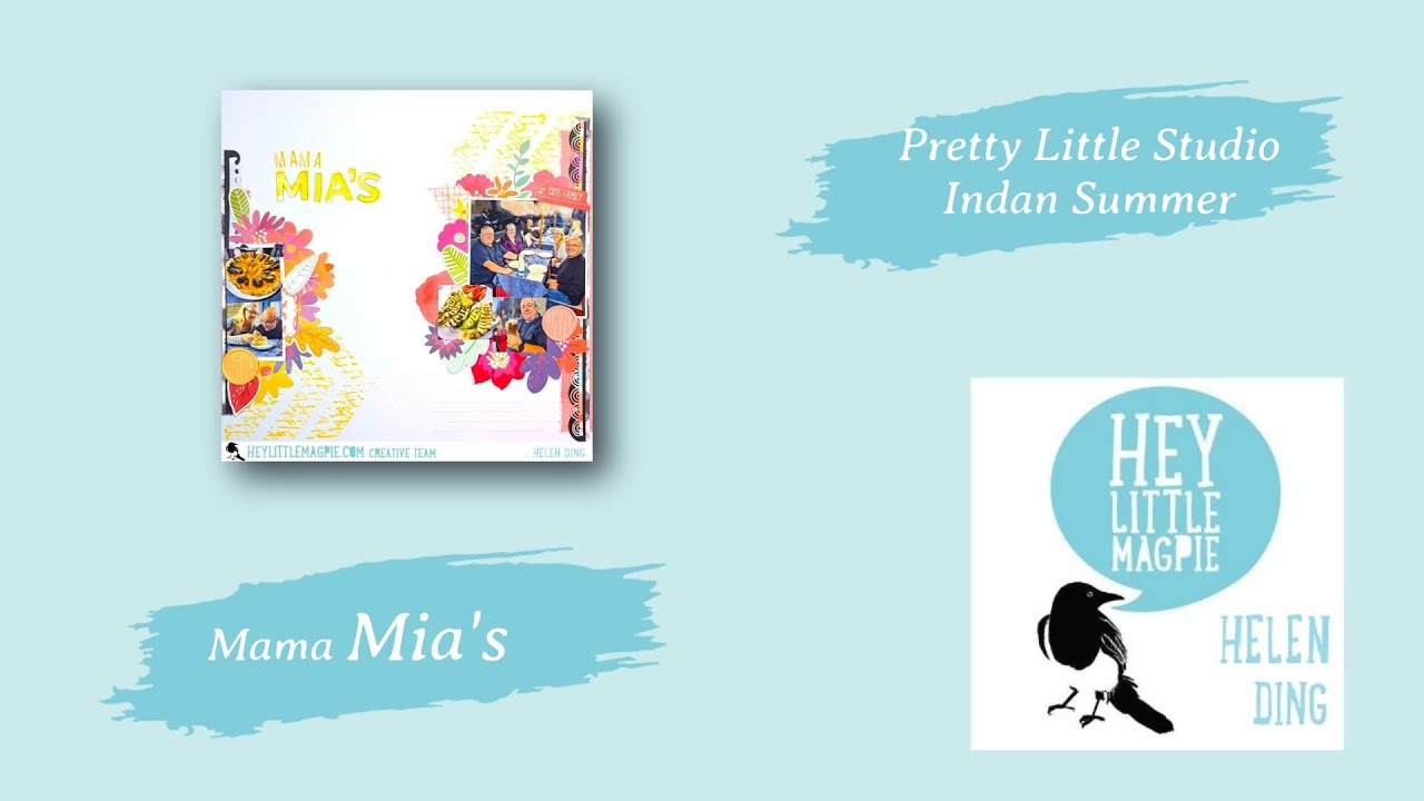 Scrapbook Process #241 Mia's ¦ Hey Little magpie DT ¦ Pretty Little Studio - Indian Summer - YouTube