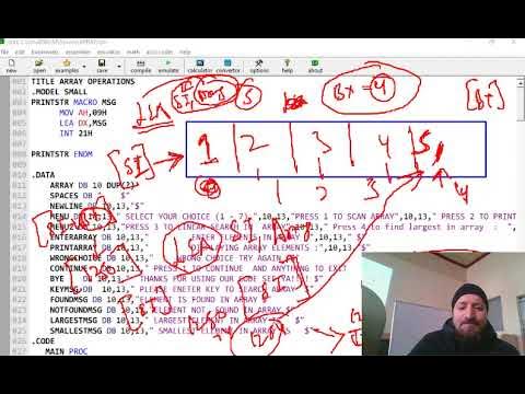 8086 ARRAY OPERATIONS : REVERSE PART 4 - YouTube