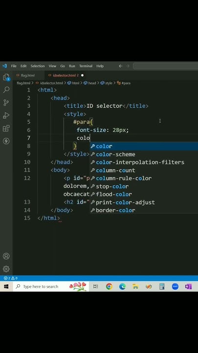 Id Selector In Css Shorts Shortsfeed Short Html Css Coding Youtube