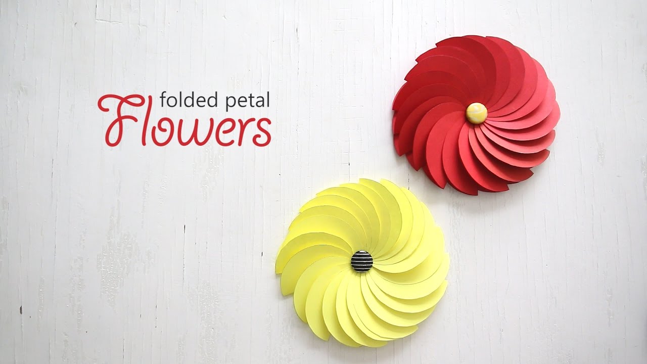 DIY: Folded Petal Flowers - YouTube