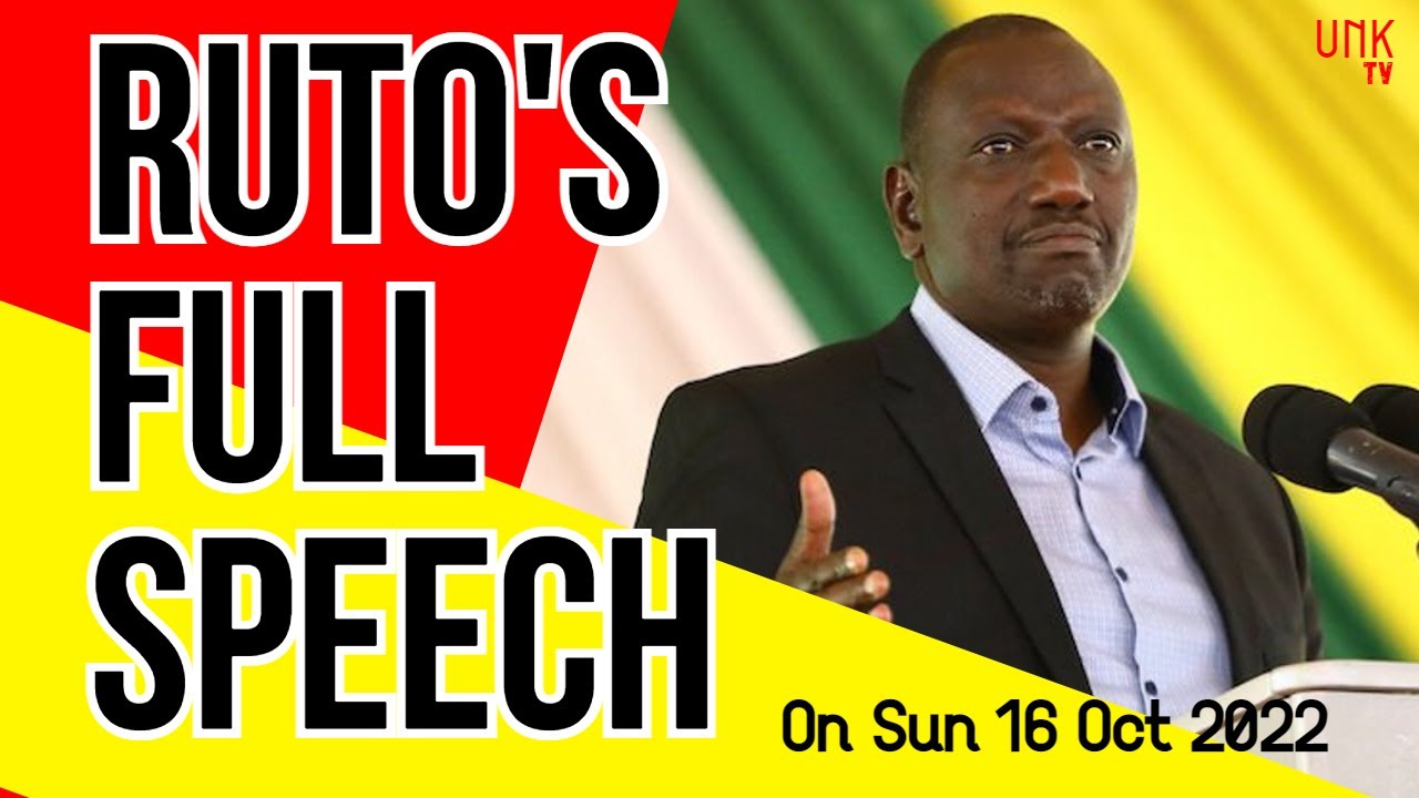 RUTO FULL SPEECH IN KERICHO DURING INTER DENOMINATIONAL THANKSGIVING ...