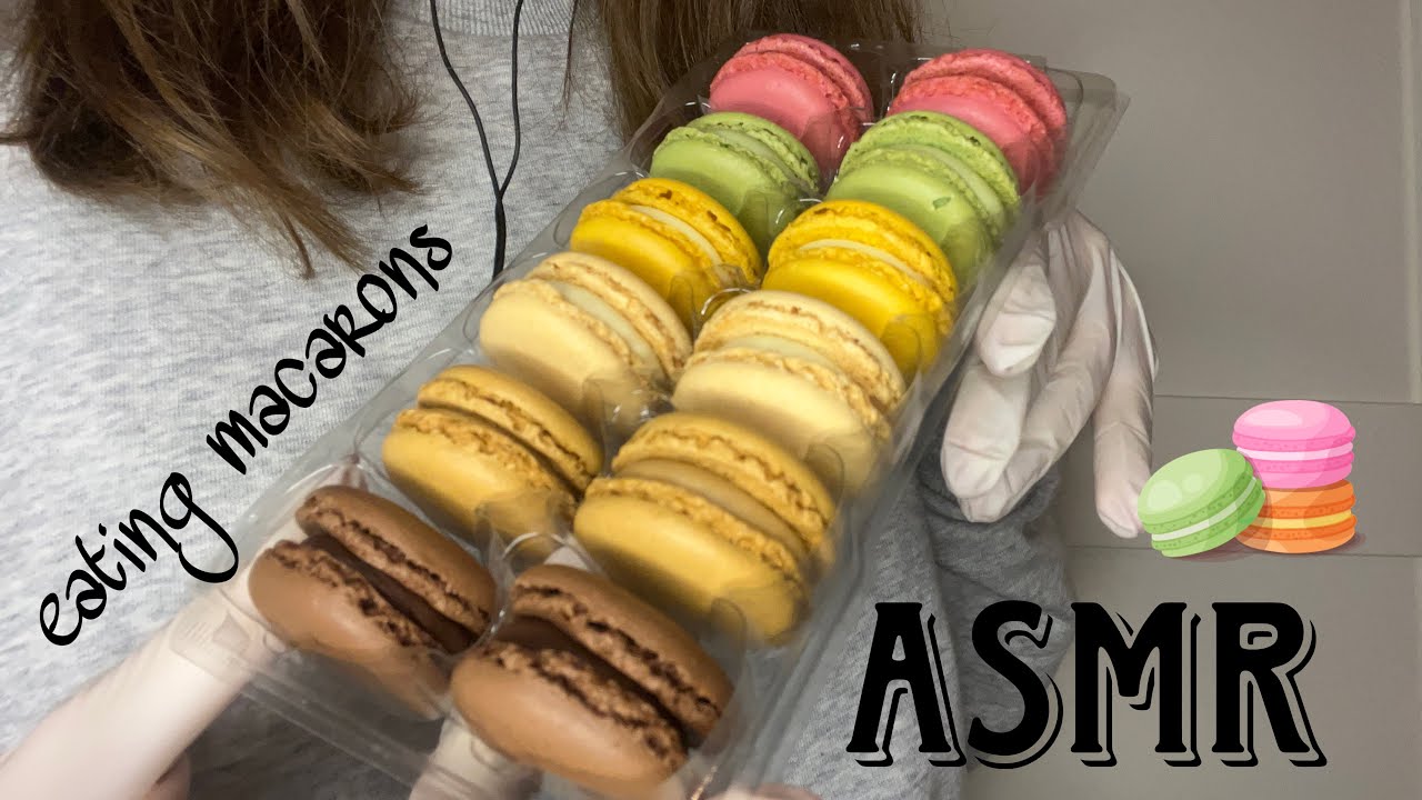 ASMR | Eating Macarons 🍡 - YouTube