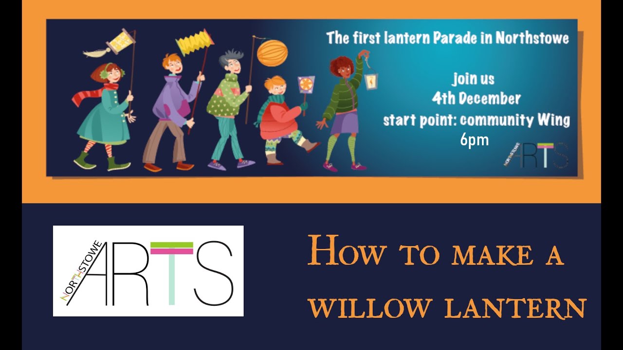 How to make a simple willow and tissue paper lantern - YouTube